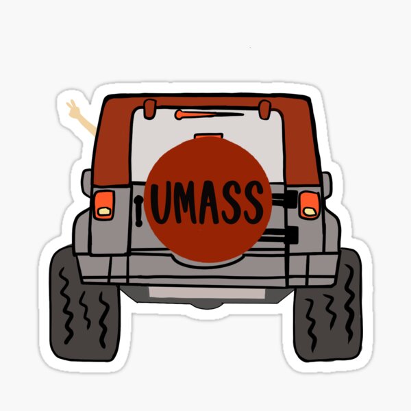 "umass jeep" Sticker for Sale by kicksbytrama | Redbubble