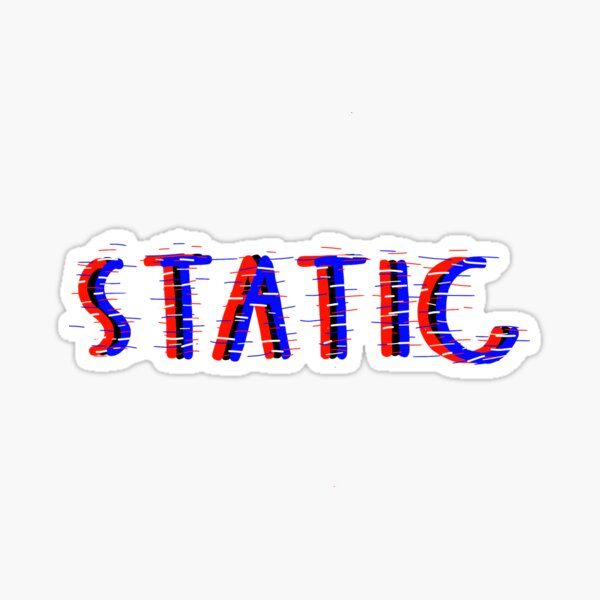 "static glitch effect" Sticker for Sale by artistichello | Redbubble