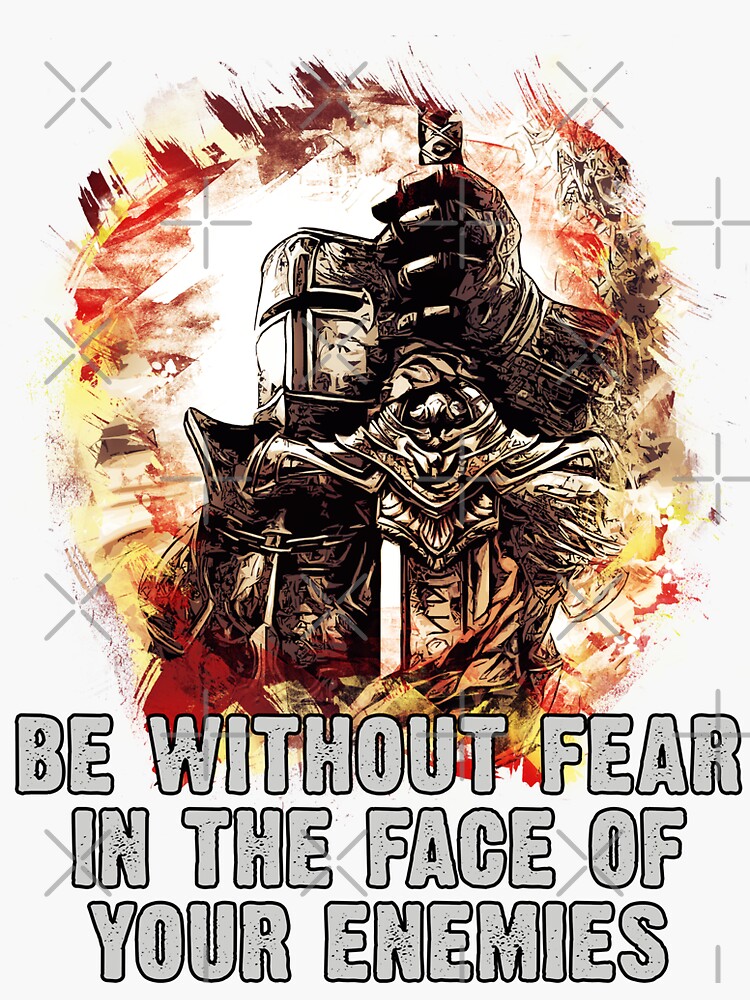 "Knights Templar Motto Be Without FEAR" Sticker by Naumovski | Redbubble