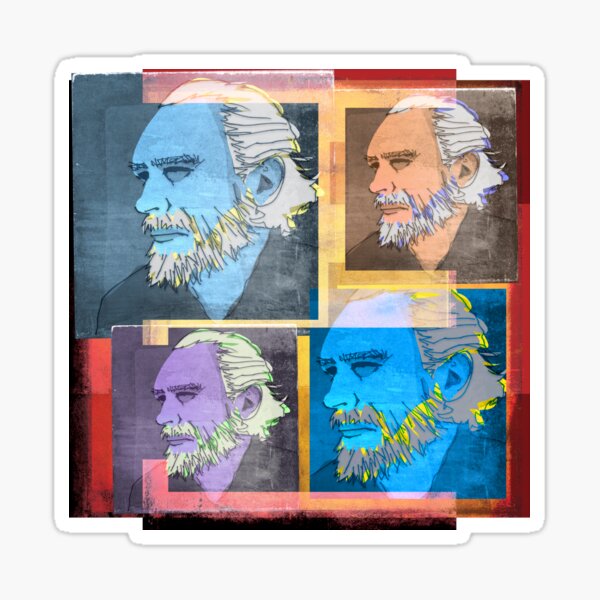 "CHARLES BUKOWSKI, AMERICAN WRITER AND BARFLY, collage" Sticker by ...
