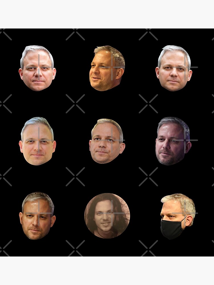 "Brett Sutton - Faces Stickers Pack" Poster by Coollage | Redbubble