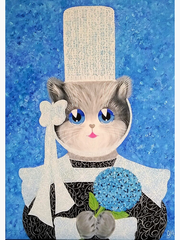 "Acrylic painting "Breton Cat Enora" on cotton canvas." Sticker for ...