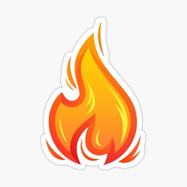 "Fire logo" Sticker by Mattingame | Redbubble