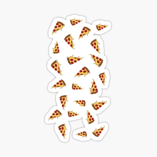 "Pepperoni Pizza Pattern Illustration" Sticker for Sale by Moodyandmellow | Redbubble