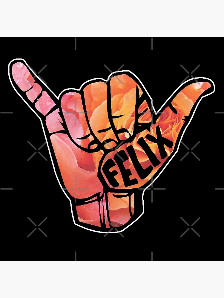 "STRAY KIDS Felix SHAKA Surfer Aussie Hand Gesture Rose Flower" Poster ...