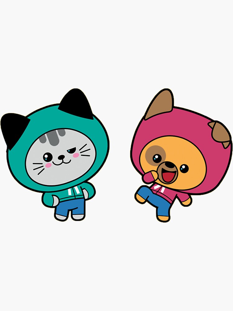 "Kit And Pup" Sticker for Sale by LineFriend | Redbubble