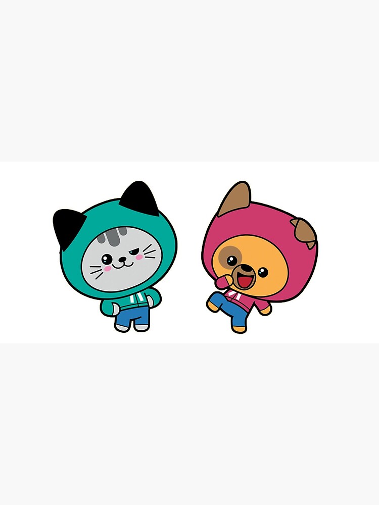 "Kit And Pup" Art Print for Sale by LineFriend | Redbubble