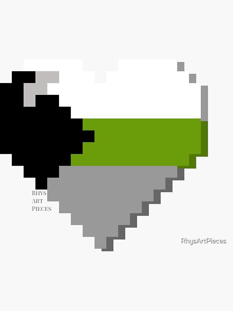 "Pixelated Love- Demiromantic" Sticker for Sale by RhysArtPieces ...