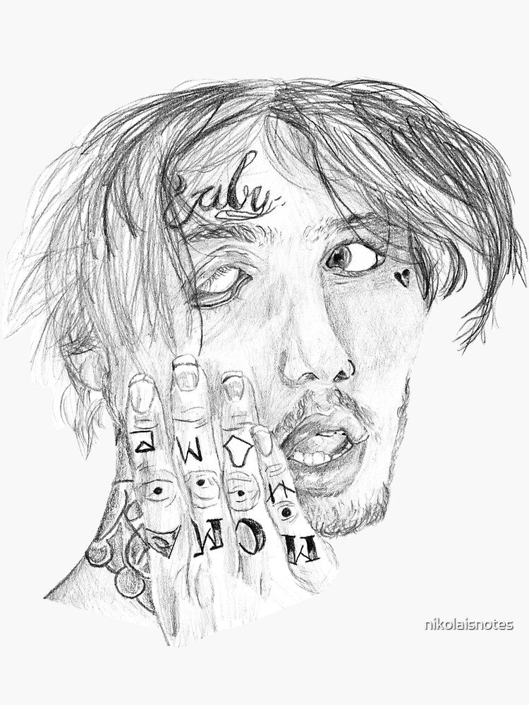 "Lil Peep Portait" Sticker for Sale by nikolaisnotes | Redbubble