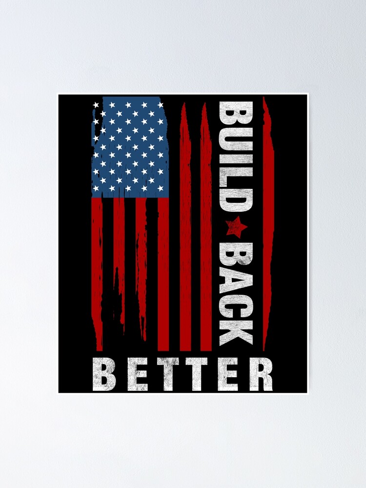 "Biden Kamala Build Back Better 2020 American Flag Democratic Election ...