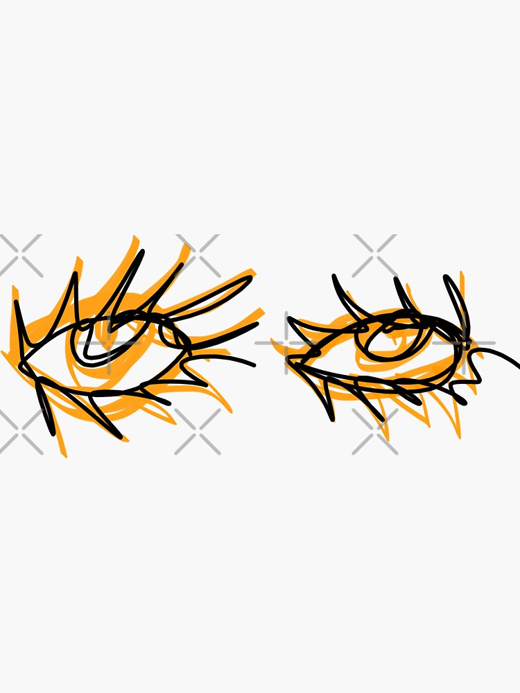 "doodle eyes" Sticker for Sale by kat3lynmiller | Redbubble