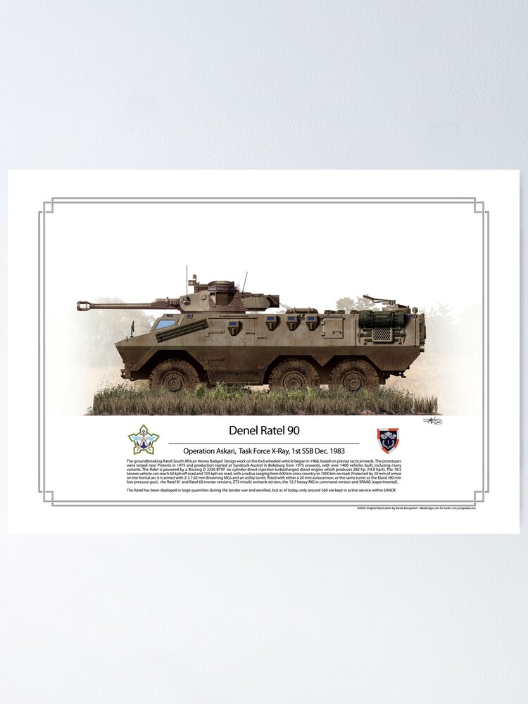 "Denel Ratel 90, Operation Askari, Task Force X-Ray, 1st SSB Dec. 1983 ...