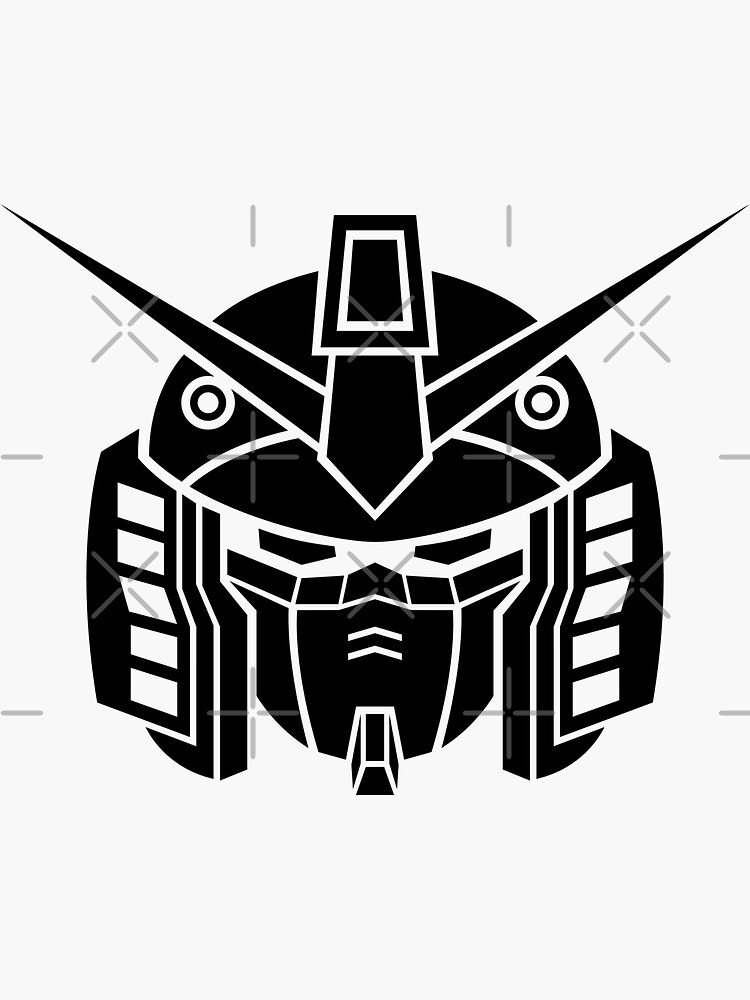 "RX-78-2 Gundam Face" Sticker for Sale by SimpleMecha | Redbubble