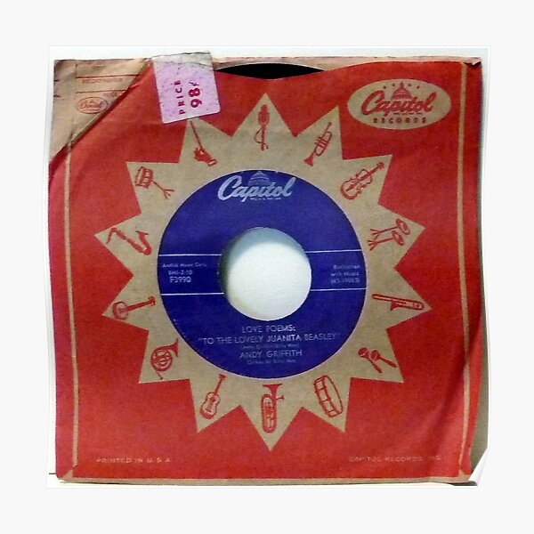 " Andy Griffith, Love Poems: To The Lovely Juanita Beasley, 45, 1959 ...