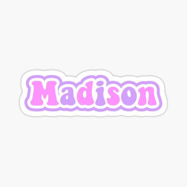 "custom sticker for madison" Sticker for Sale by lilacstickerss | Redbubble