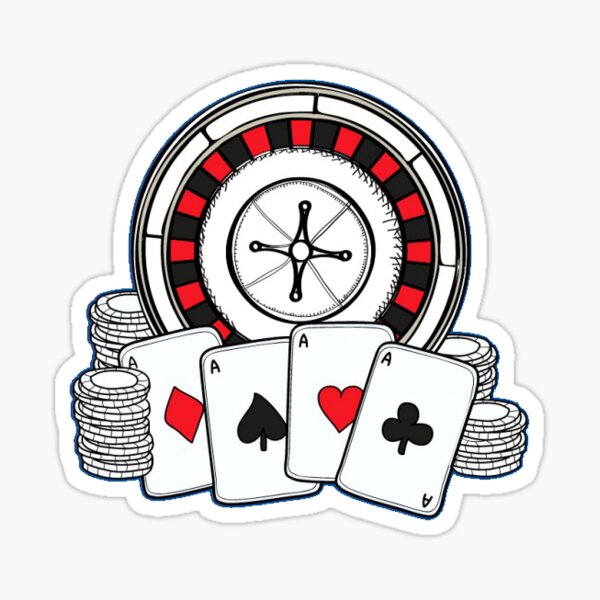 "Casino roulette drawing" Sticker by Jitouaneaki | Redbubble