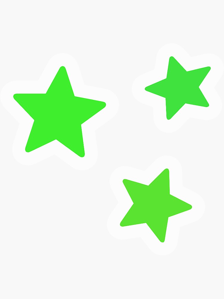 "Green Stars" Sticker by lydiarae05 | Redbubble