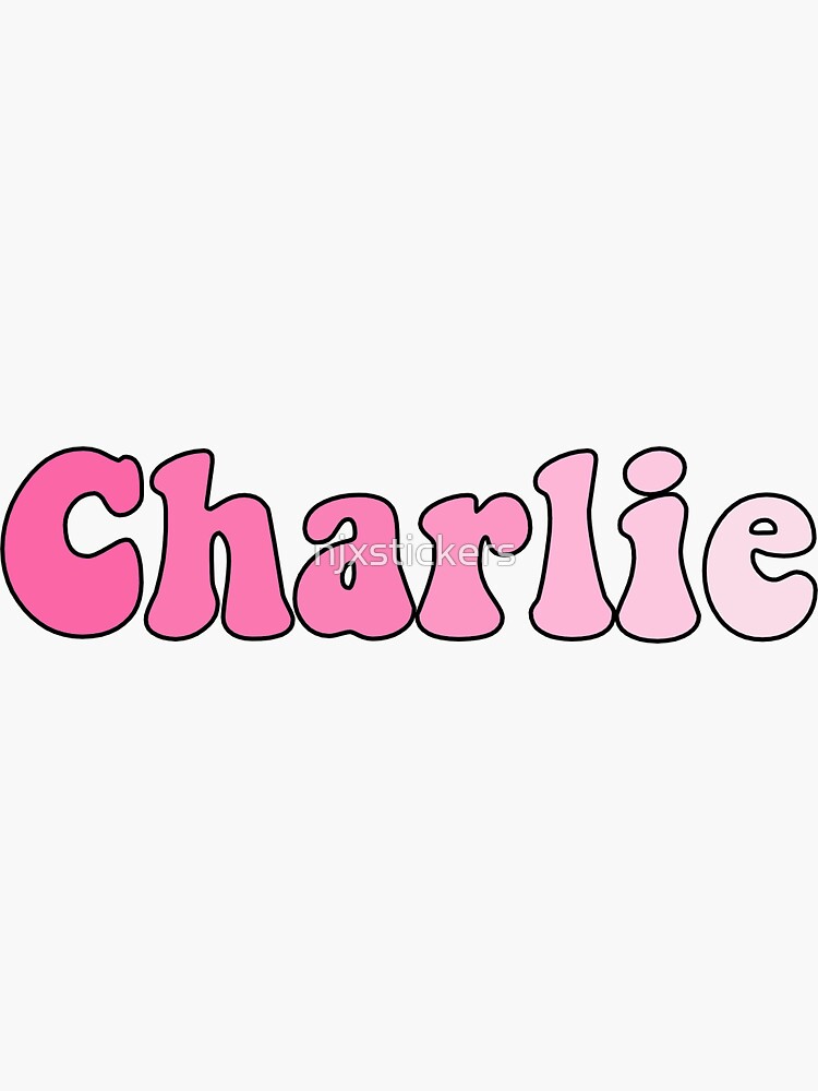 "Charlie - Name " Sticker by njxstickers | Redbubble
