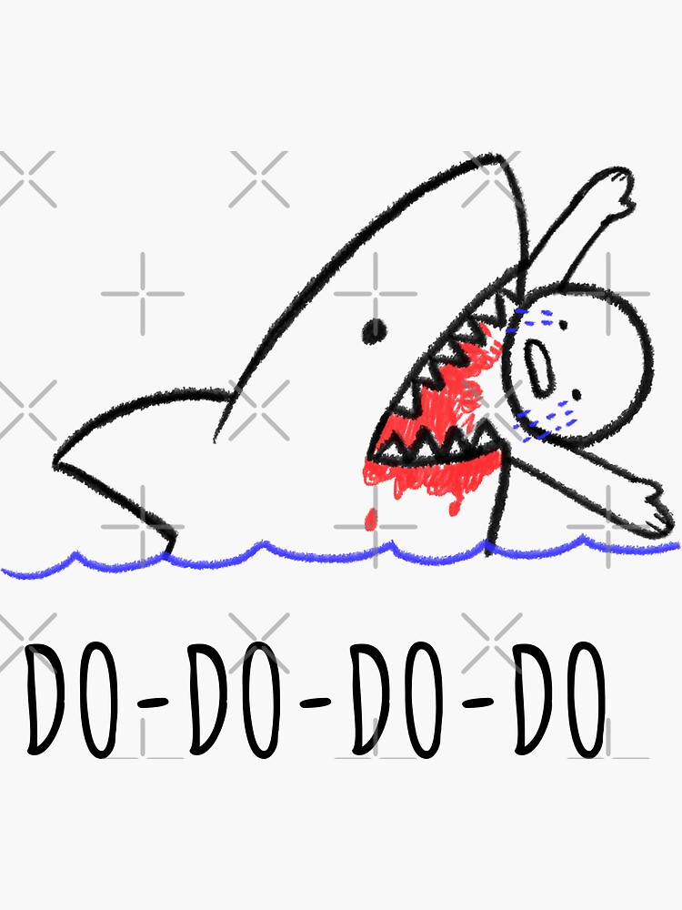 "Friendly Shark" Sticker by PetMeDude | Redbubble