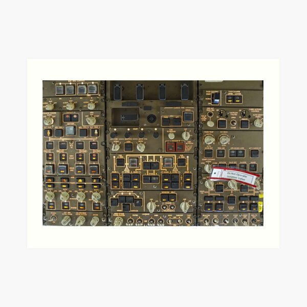 "Boeing 747 Overhead Panel Cockpit " Art Print for Sale by Miguellp334 ...