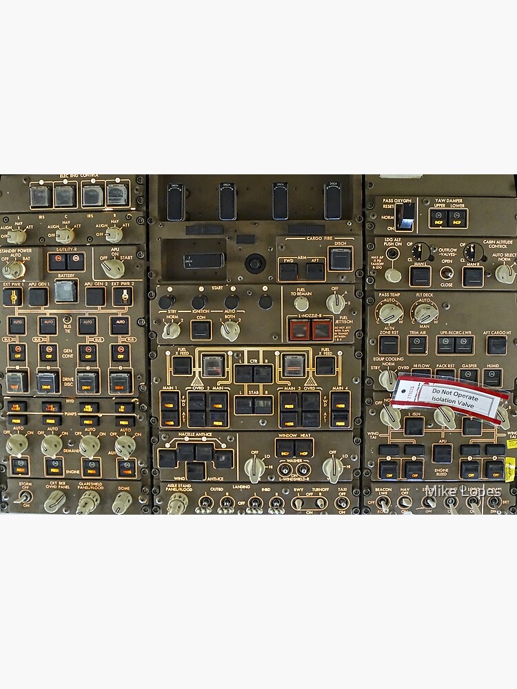 "Boeing 747 Overhead Panel Cockpit " Canvas Print for Sale by ...