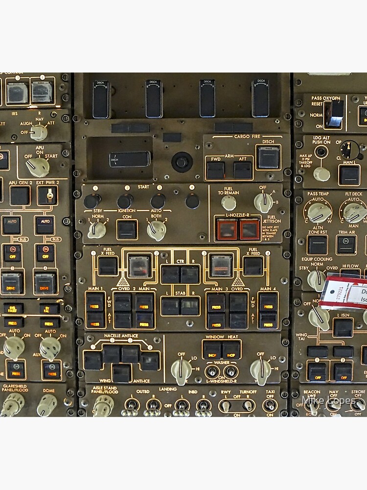 "Boeing 747 Overhead Panel Cockpit " iPhone Wallet for Sale by ...