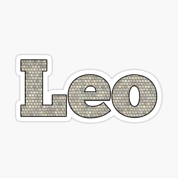 "Leo Name" Sticker by LizBanegasArt | Redbubble