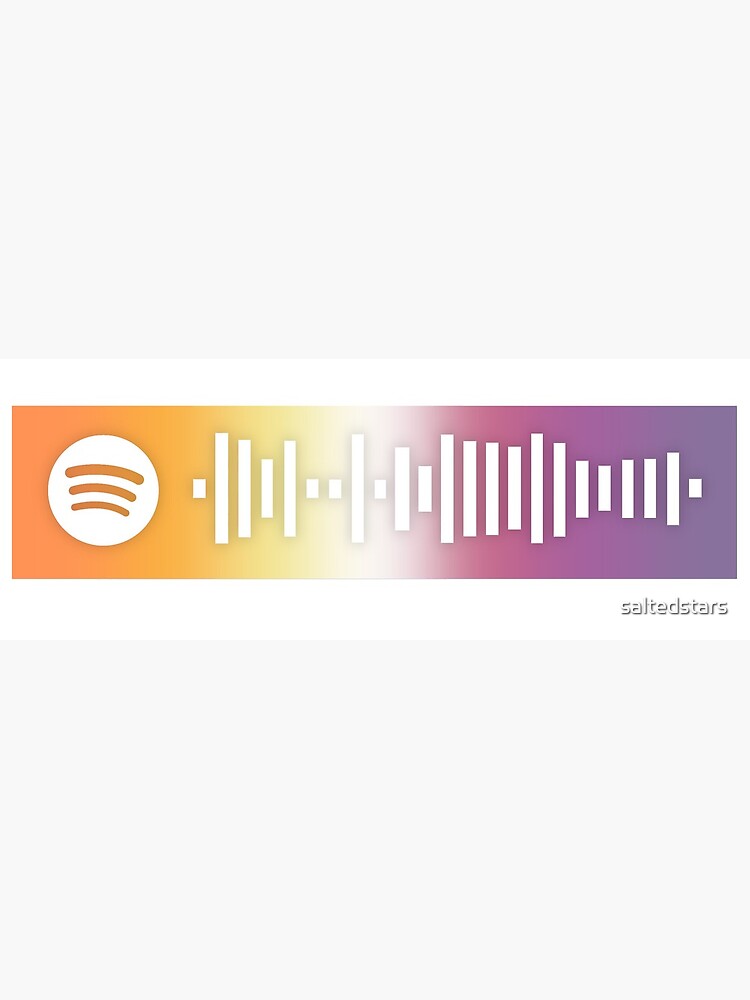 "girls girl in red spotify code NEW nonbinary lesbian flag" Art Print by saltedstars | Redbubble