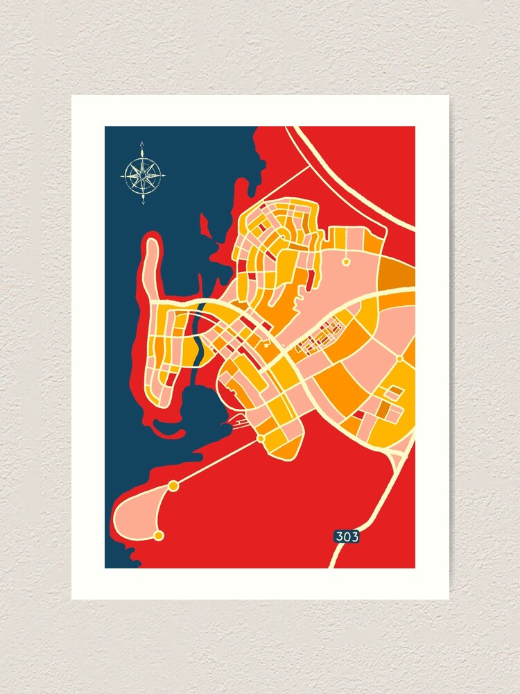 "Artistic map of KAUST, King Abdullah University of Science and ...