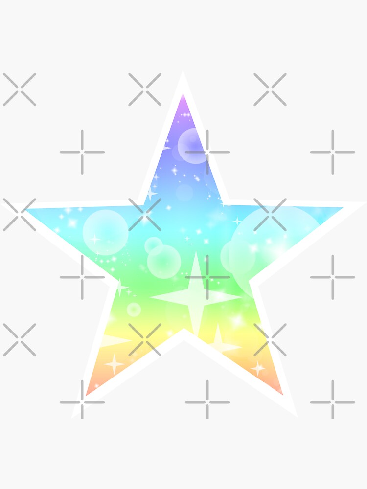 "Kawaii Magical Pastel Rainbow Star" Sticker for Sale by Bumblefuzzies ...