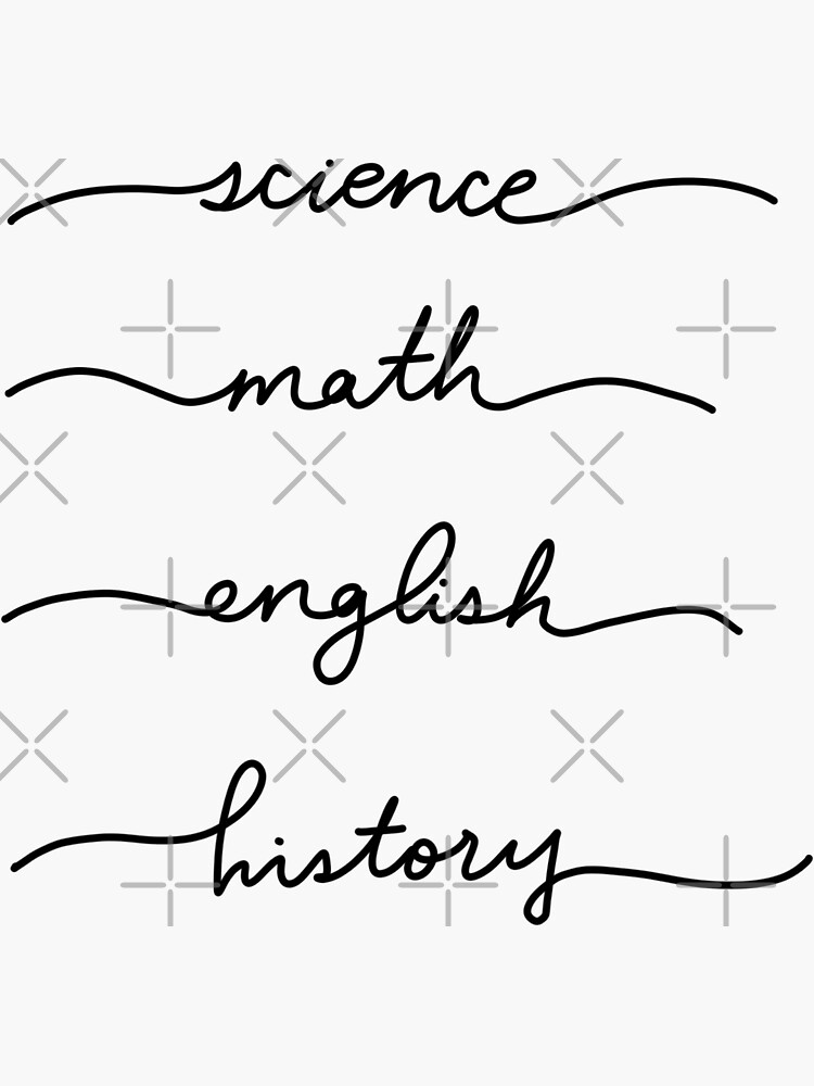 "School Subjects Stickers Pack of 4 /School Subject Labels/back to ...