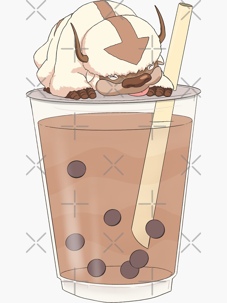 "Appa Boba Milk Tea" Sticker for Sale by iypuff123 | Redbubble