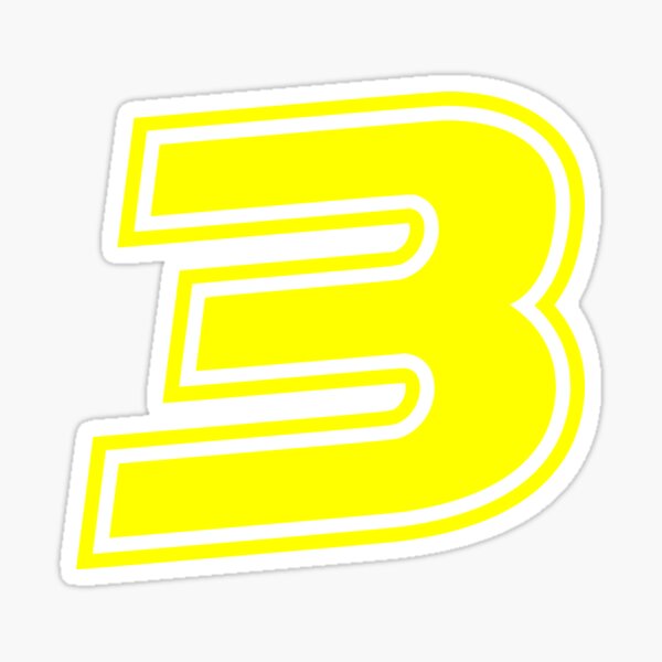 "Daniel Ricciardo number 3 " Sticker by arsenijemne | Redbubble