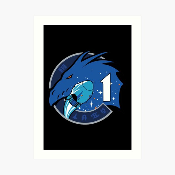 "SpaceX Crew 1 Dragon Insignia Patch Logo" Art Print for Sale by ...
