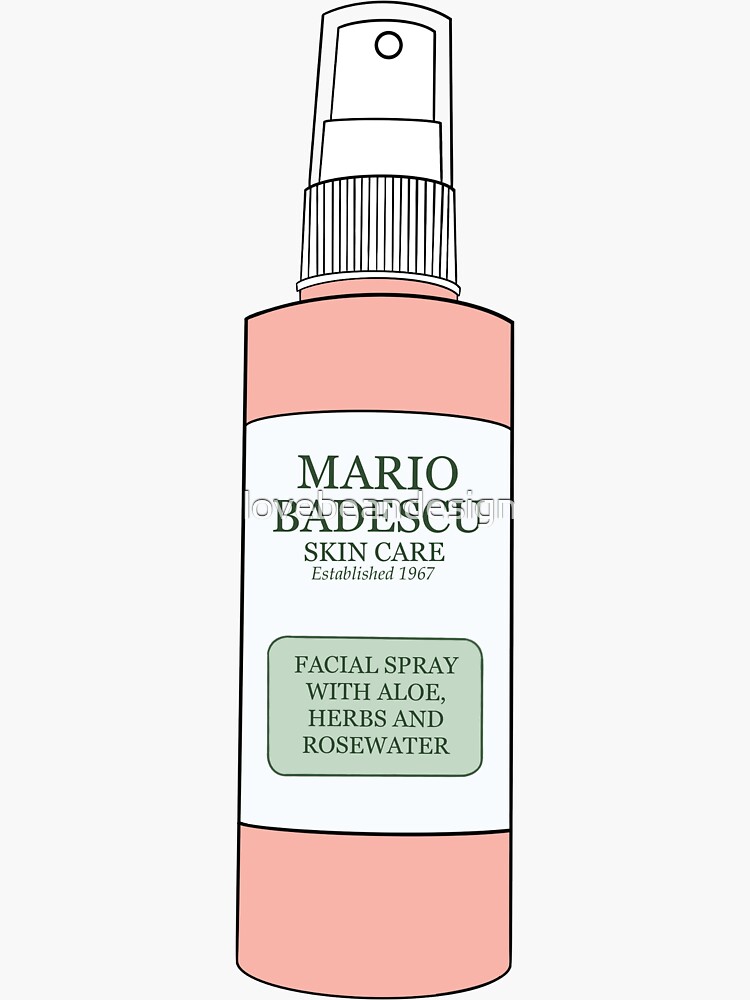 "Pink Facial Spray Sticker" Sticker for Sale by lovebeandesign | Redbubble