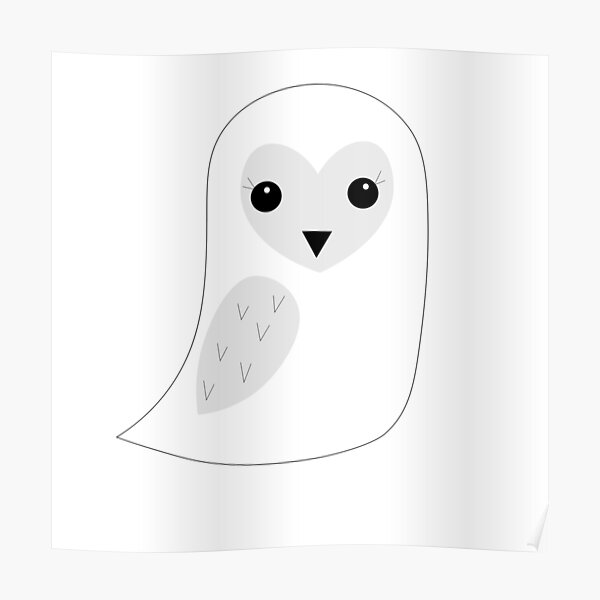Poster « Dessin de harfang des neiges », par ButterflyBook1 | Redbubble