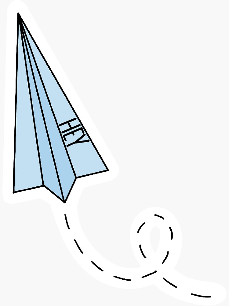 "Hey Paper Airplane" Sticker for Sale by -samanthaleigh- | Redbubble