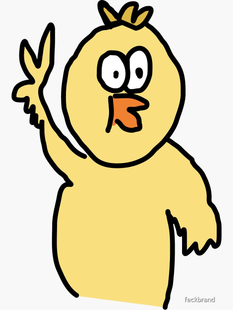 "peace out duck" Sticker by feckbrand | Redbubble