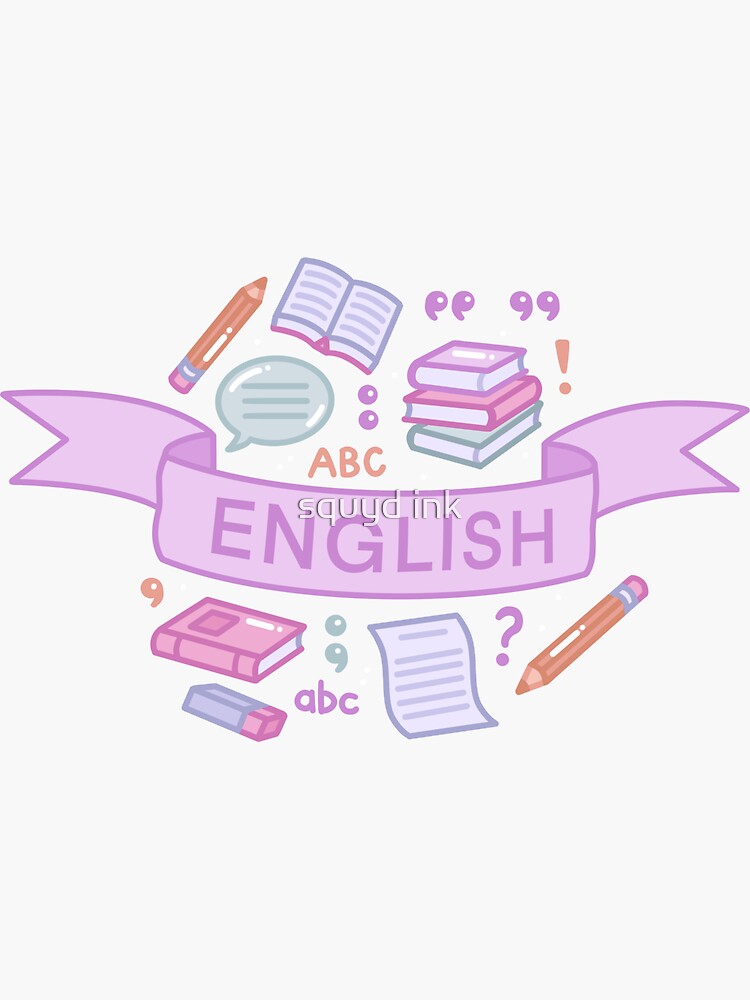 "English" Sticker for Sale by Squyd | Redbubble