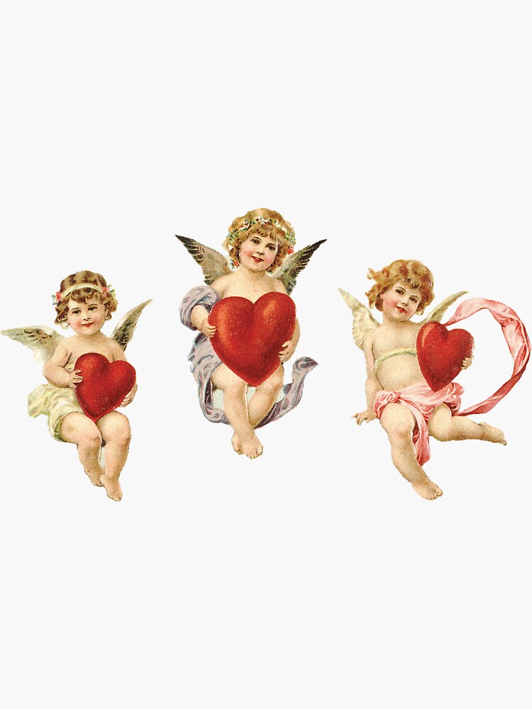 "Three Vintage Cherubs" Sticker for Sale by septemburissue | Redbubble