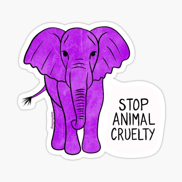 "Stop animal Cruelty" Sticker by vegansfacts | Redbubble