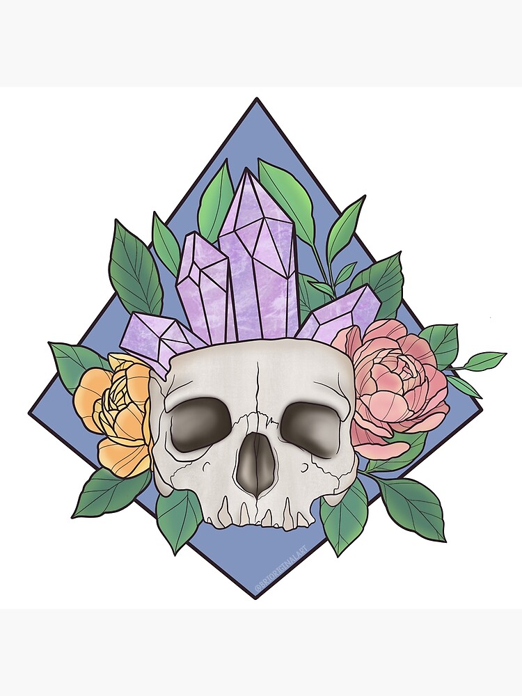 "Crystal Skull Geometric" Canvas Print for Sale by brioriginal | Redbubble