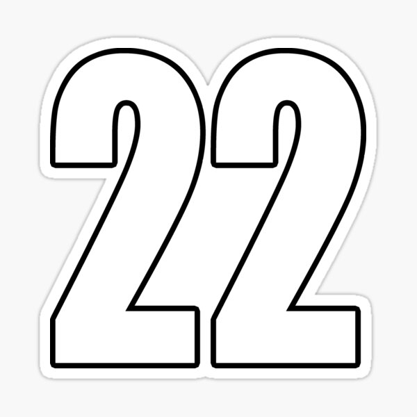  22 Number Twenty Two Shirt Number Soccer Sport Sticker For Sale By