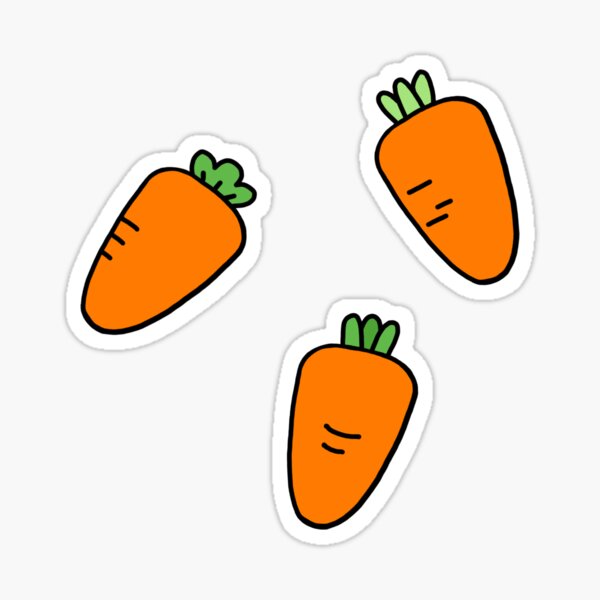 "cute carrot " Sticker for Sale by yoonhapark | Redbubble