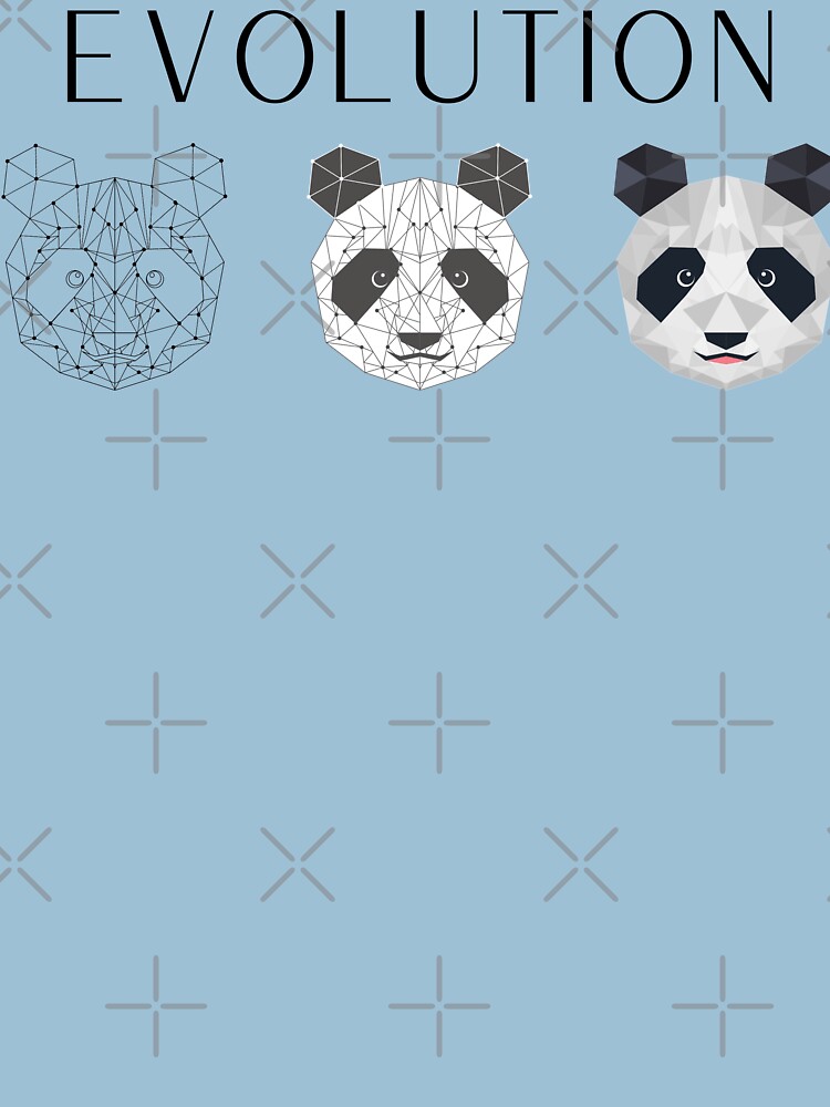 "Evolution Panda" T-shirt for Sale by DidouAndLique | Redbubble | panda ...