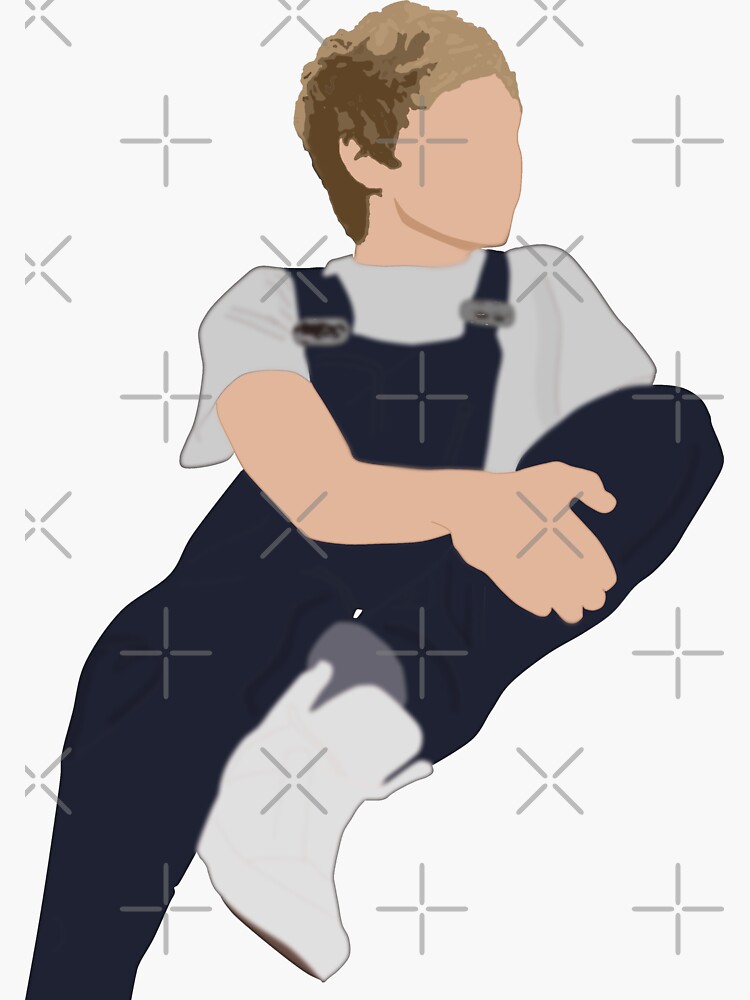 "Niall in overalls" Sticker for Sale by camiferm | Redbubble