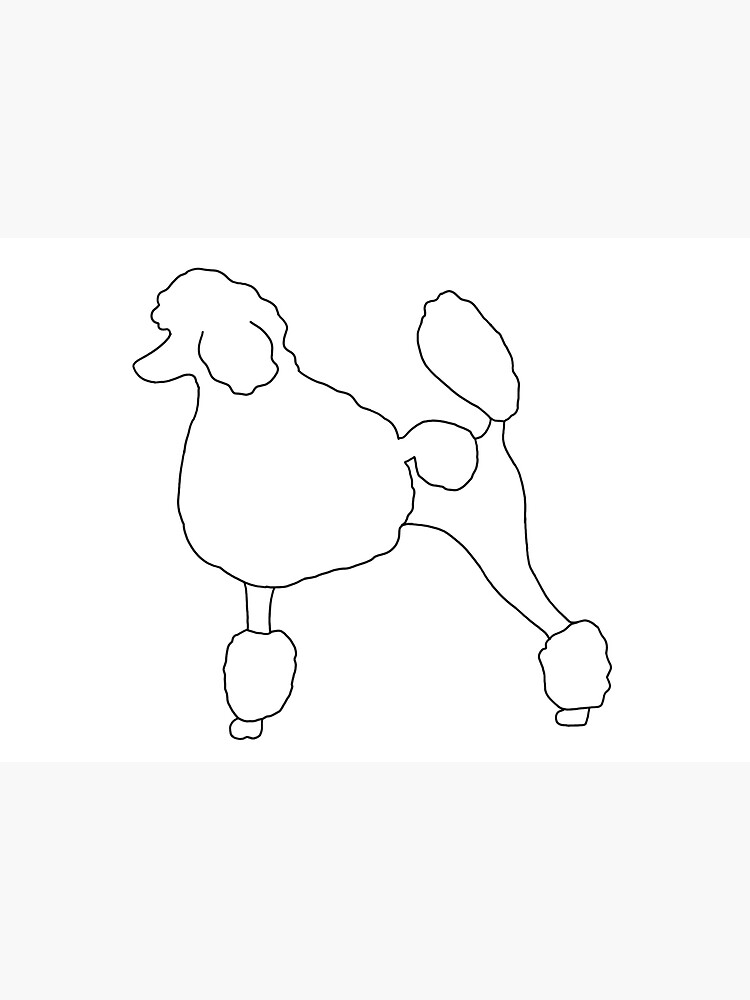 "Poodle outline!" Sticker by AMDdogs | Redbubble