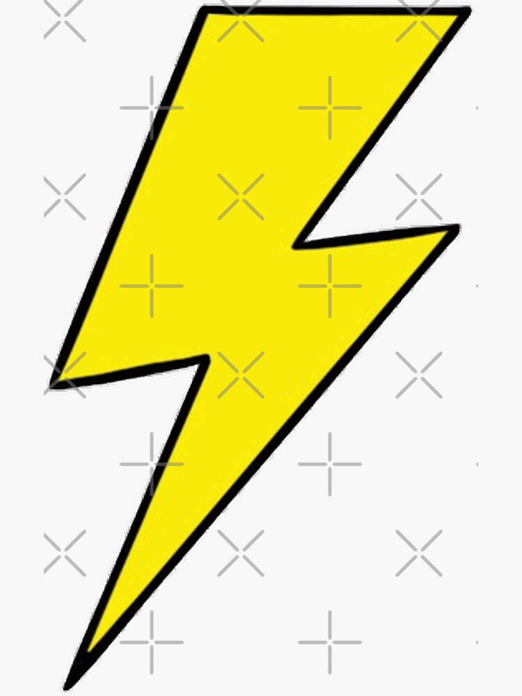 "Yellow lightning " Sticker for Sale by ouatisworld | Redbubble