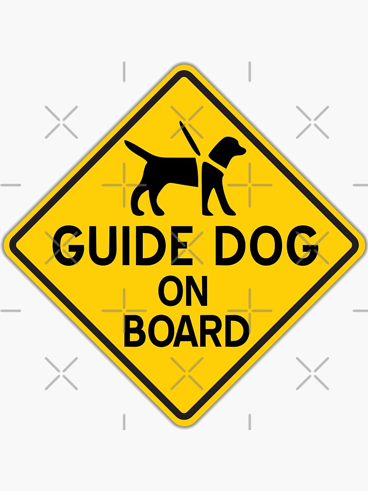 "Guide Dog on Board" Sticker for Sale by bcv122 | Redbubble