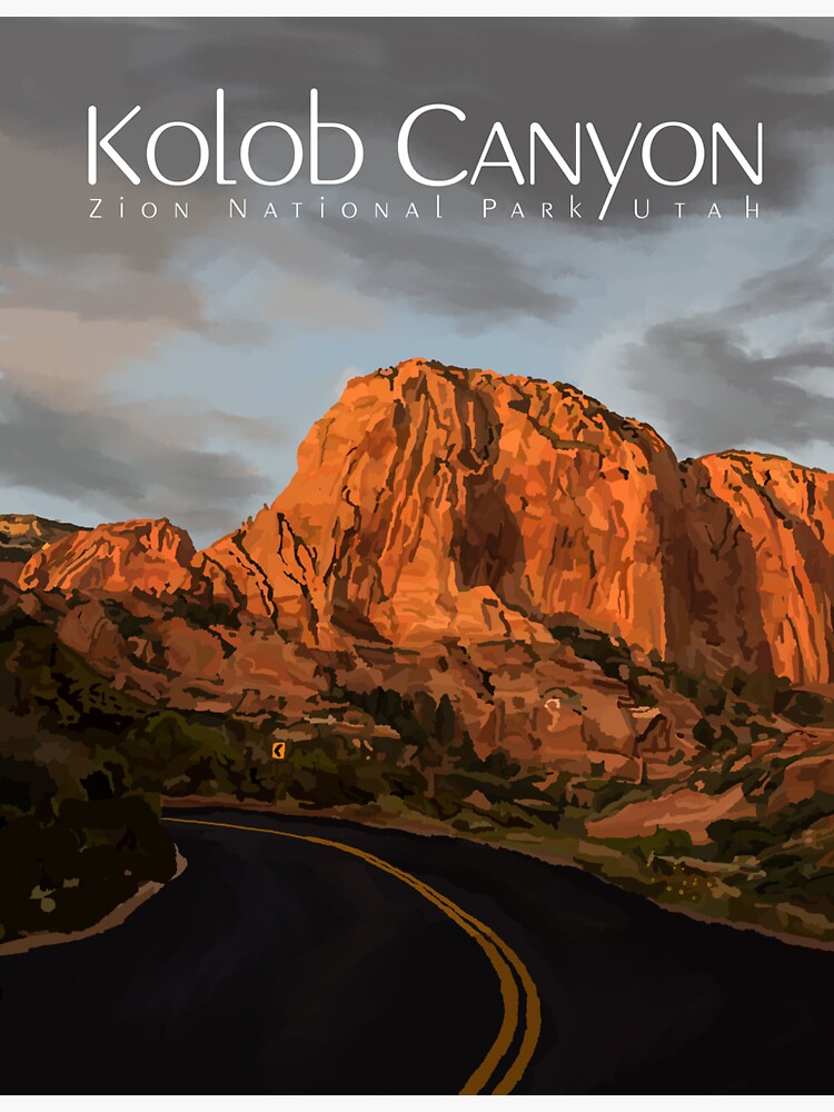 "Kolob Canyon Sticker " Sticker for Sale by Hunterbogar | Redbubble
